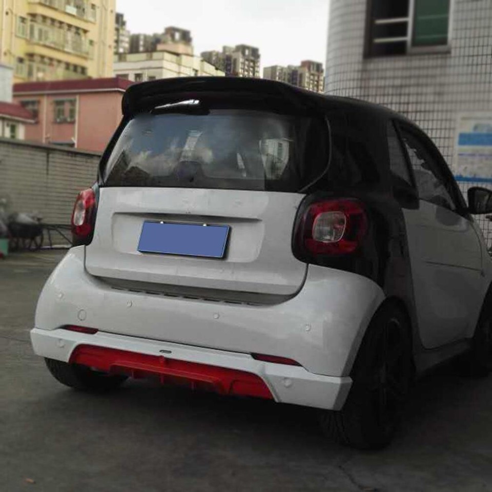 REAL CARBON Rear Roof Spoiler Window Wing Fit for Benz Smart Fortwo ...