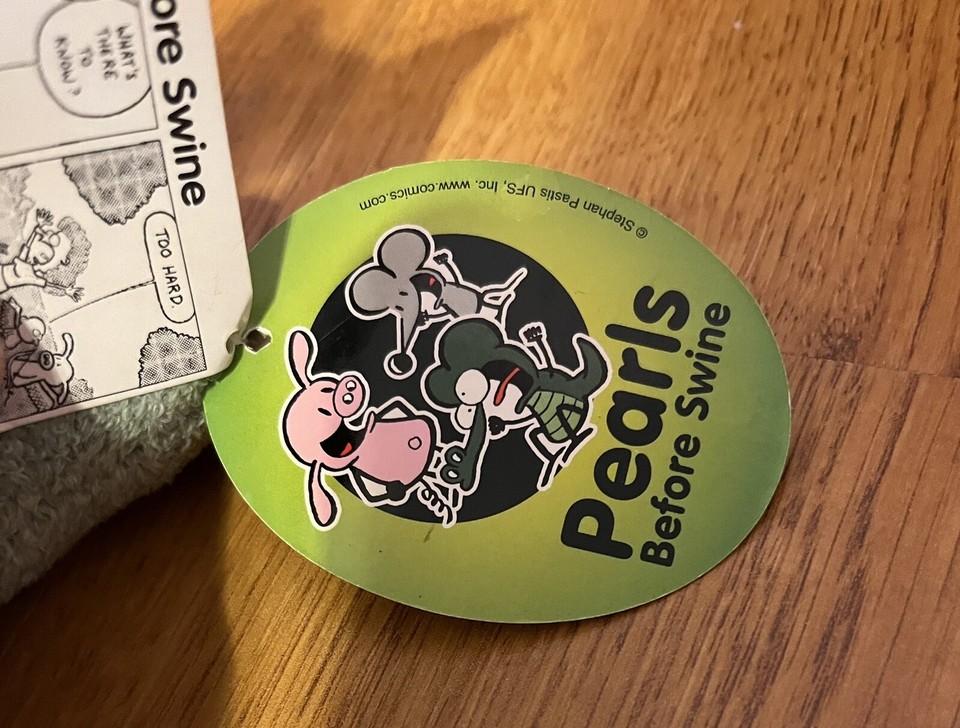 Pearls Before Swine Plush Doll Pink Heart Alligator Stephan Pastis ...
