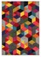 SMALL LARGE VIBRANT FUNKY MULTI COLOURED GEOMETRIC SOFT PILE MODERN ...