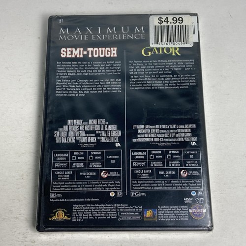 Burt Reynolds Double Feature DVD SEALED - Semi-Tough - Gator | eBay