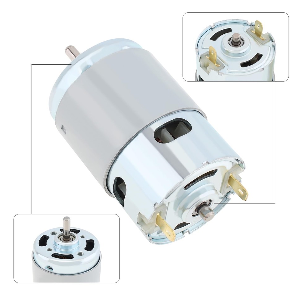 2 PCS 895 DC Electric Motor 12-24V 10000-20000RPM High Torque Double ...