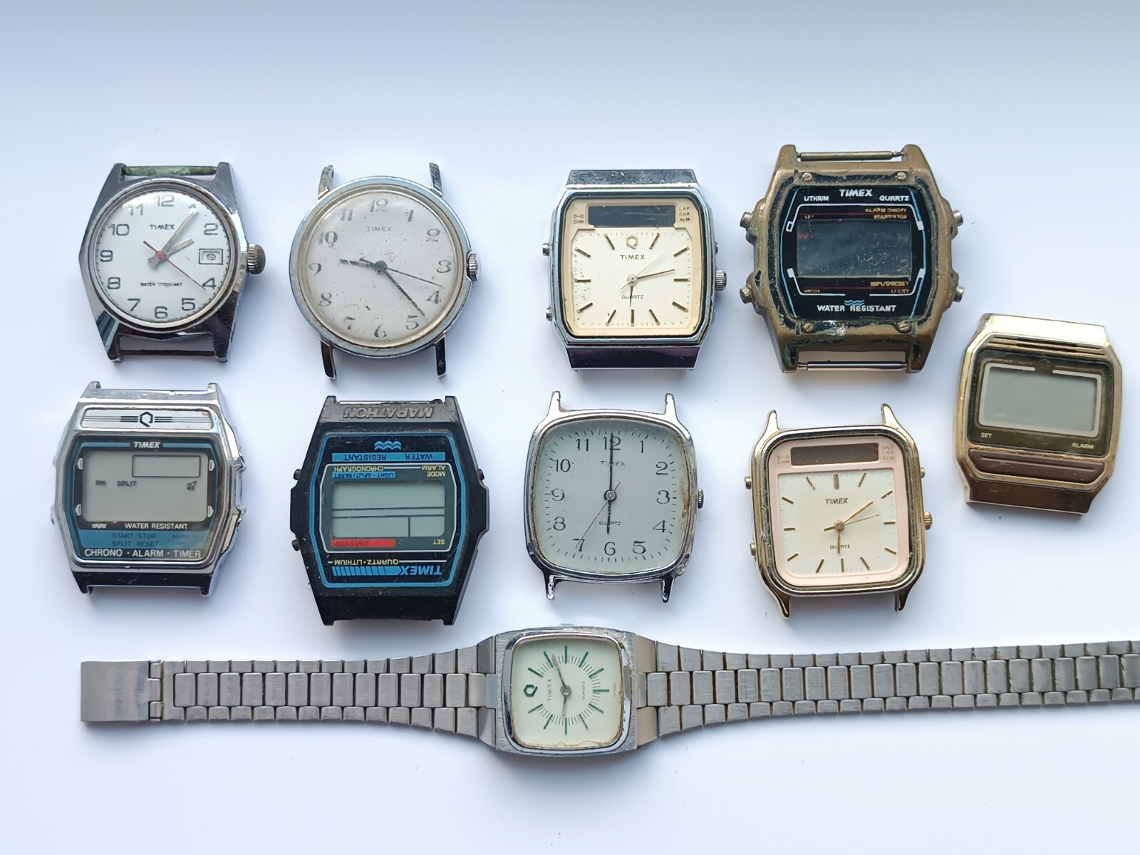 LOT 10 pieces Vintage Watch TIMEX Wrist Watch Mechanical , Quartz NOT ...