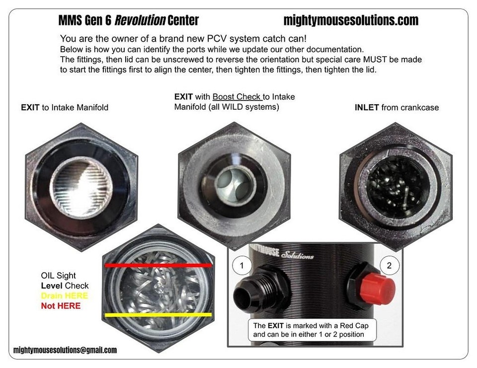 Mighty Mouse Solutions Mild Oil Catch Can For 2015-2019 C7 Corvette Z06 ...