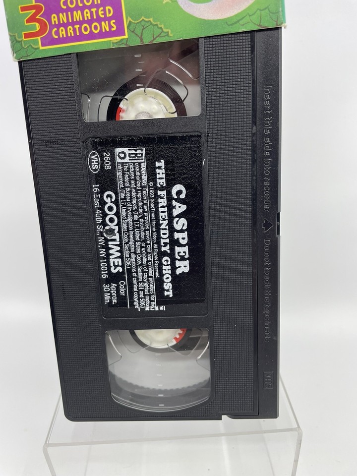 Casper The Friendly Ghost Cartoon (VHS, 1993) Includes 3 Casper ...