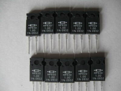 10 Caddock Resistor s MP930 Kool-Pak 1.0 Ohm 1% 30W Power Film TO-220 ...