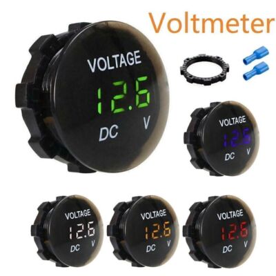 Car Vehicle Boat Mini Voltmeter DC 12V-24V LED Panel Digital Voltage ...