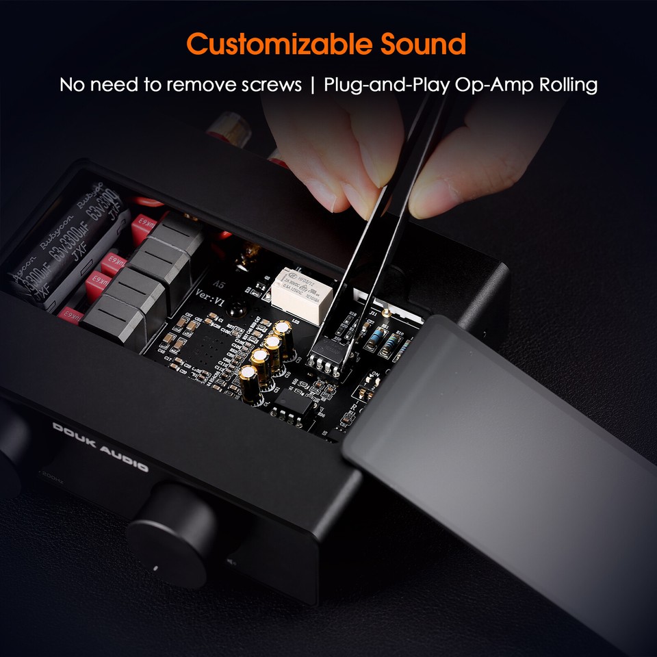 Douk Audio A5 TPA3255 Stereo Amp HiFi Audio Class D Amplifier High-pass ...