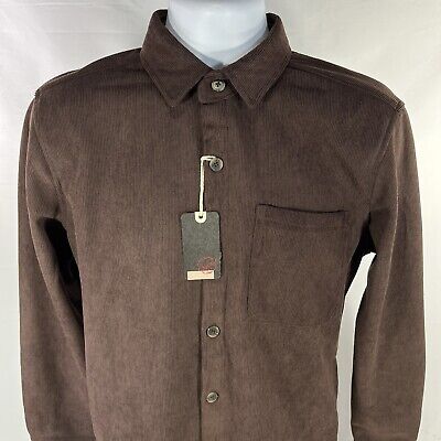 Outlander by Craft And Flow Brown Corduroy Plaid Lined Shirt Jacket ...