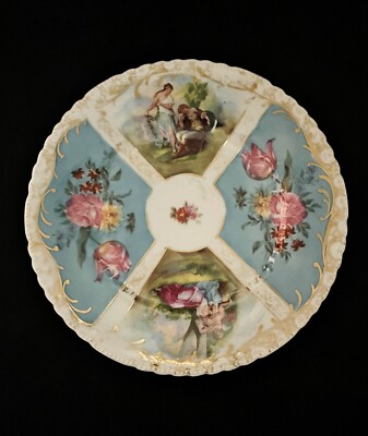 Antique Victoria Austria Porcelain Decorative Plate Maidens Cherubs ...