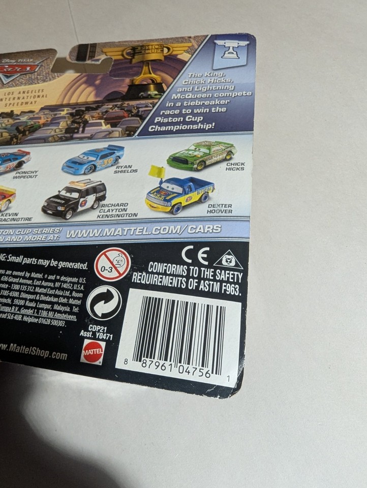 DISNEY PIXAR CARS 2014 PISTON CUP GREEN HTB #86 CHICK HICKS Mattel ...