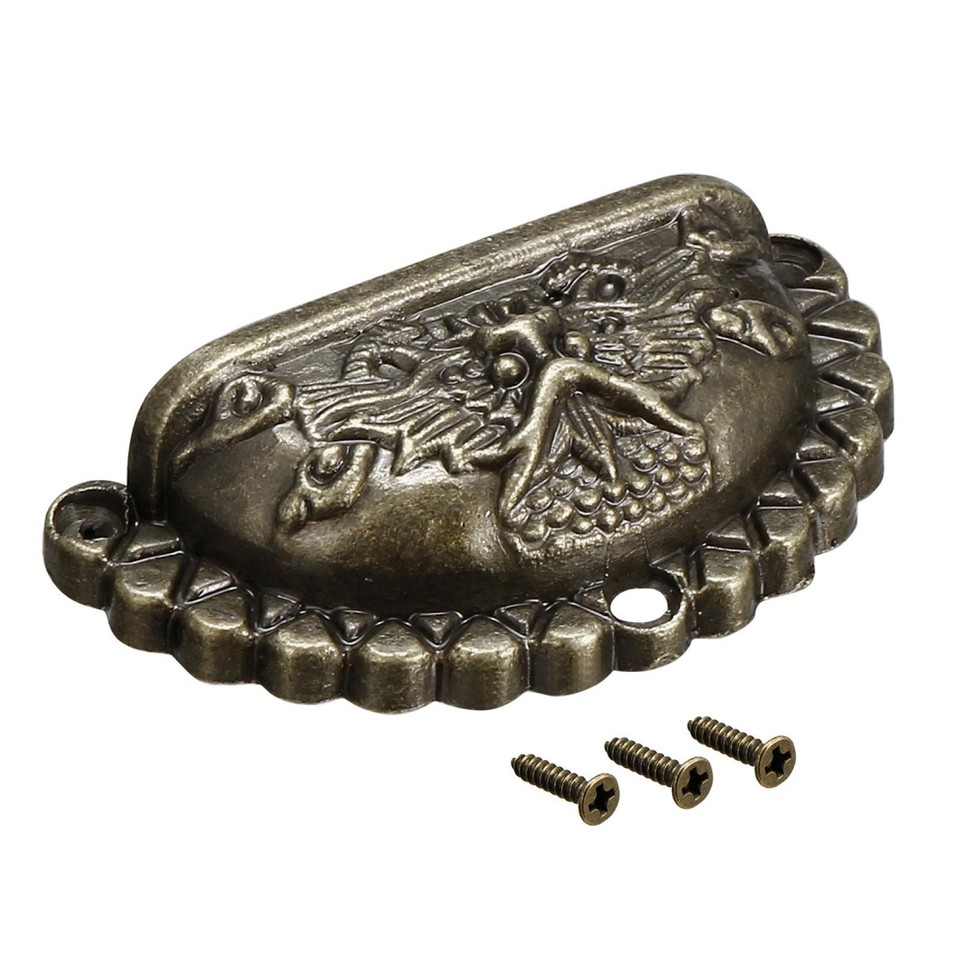 Cup Drawer Pull Kitchen Cabinet Handle Bronze Tone, 40mm Hole Centers ...