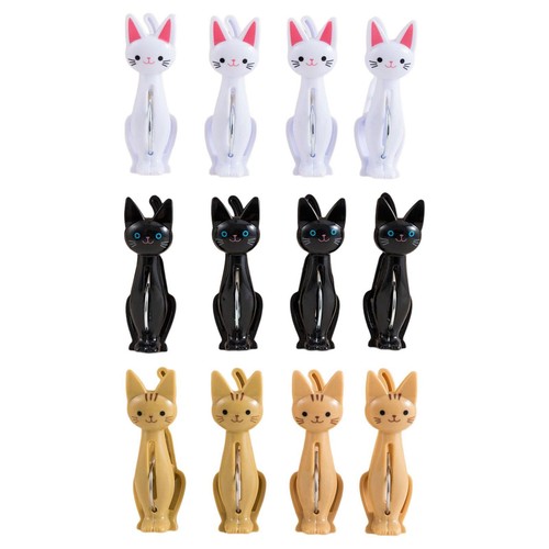 4x Cat Cartoon Clip Clothes Pin Hanging Pegs Clamps Multi Use Drying ...