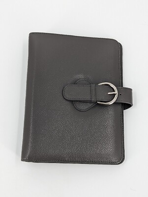 Franklin Covey CO AVA Gray Binder 9.2”x7” Full Grain Leather for ...