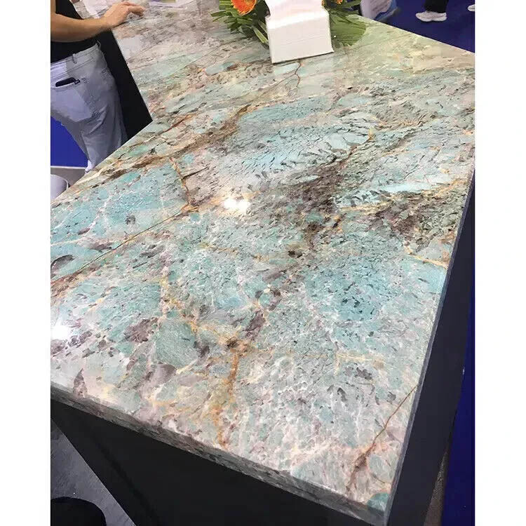 Amazonite Granite Countertop Slab for Kitchen Marble Dining Table Home ...