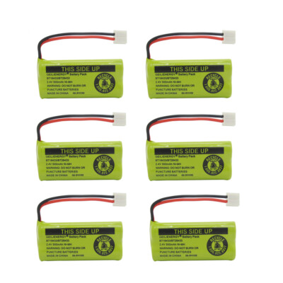 6pcs Cordless Phone Battery for AT&T Lucent BT18433 BT28433 BT6010 ...