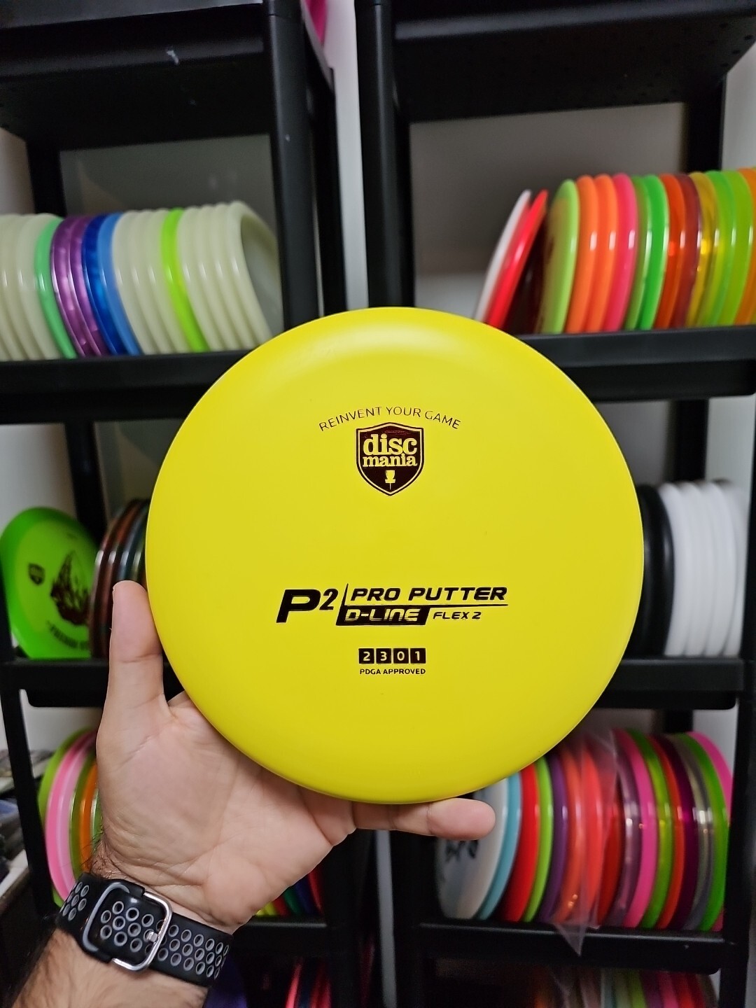 Discmania Discs D-Line Yellow 173g P2 Flex 2 disc golf putter | eBay