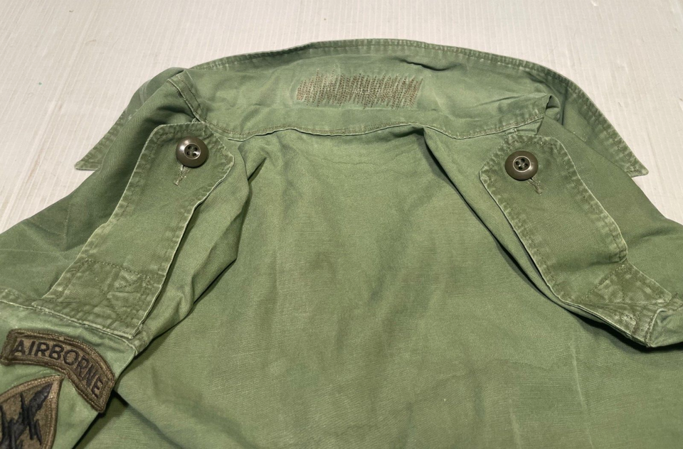 VIETNAM 1ST PATTERN OG-107 COMBAT JUNGLE JACKET POPLIN COTTON W/EXPOSED ...