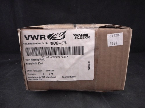 VWR Glass 25mL Filtering Flask Heavy Wall Graduated #3 ST 8mm ID ...