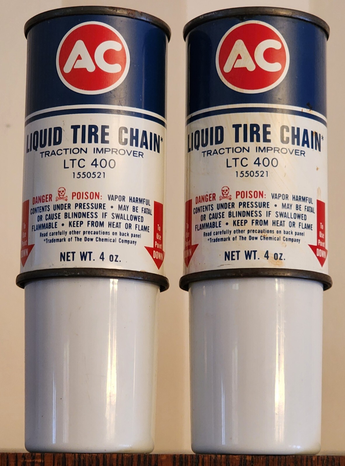 2 AC Liquid Tire Chain LTC400 - 4 oz. Cans - New Old Stock - Unused | eBay