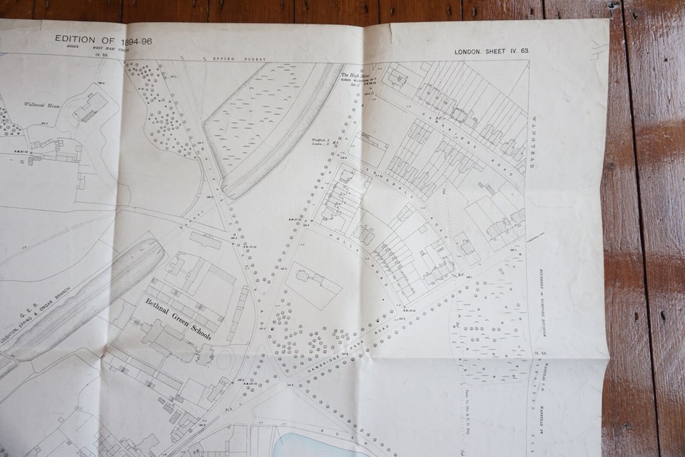 1894 Bethnal Green GER Loughton Epping & Ongar Branch Railway OS ...