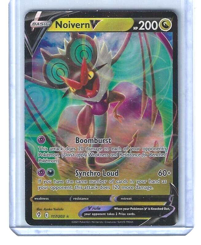 Noivern V 117/203 HP200 Pokemon Card Rare Holo - Evolving Skies TCG Set ...