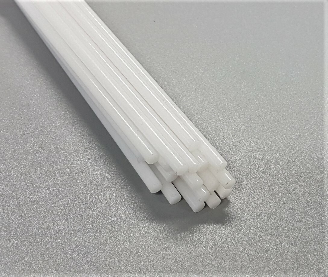 4mm Plastic Acetal Rod Bar White Round - 50, 100, 150, 200, 300 & 600mm ...