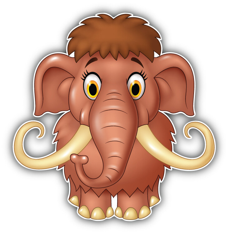 Cute Mammoth Girl Animal Car Bumper Sticker Decal - "SIZES" | eBay