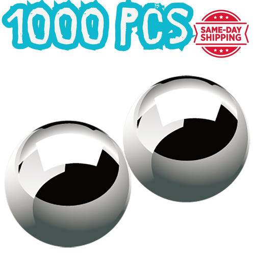 1000 Pcs 3/8'' Slingshot Ammo Ball Precision Steel Bearing Balls 0.375 ...