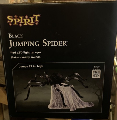 36" Animated Jumping Spider Halloween Prop Decoration Creepy Haunted ...