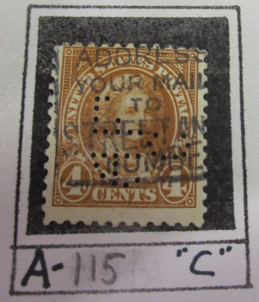 U.S PERFIN A-115 ( AF/C ) "ABERCROMBIE & FITCH Co. 1908-1917 NY, NY" | eBay