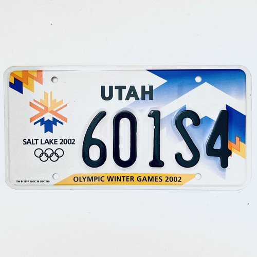 2002 United States Utah Olympic Winter Games Passenger License Plate ...