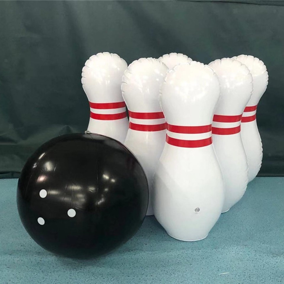 Bowling Game Bowling Pins Inflatable Classic Large Size Bowling Play ...