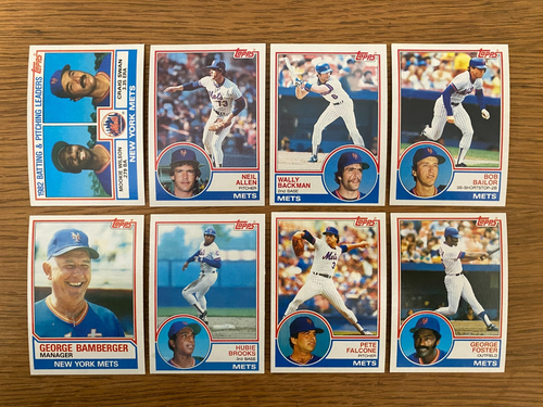 1983 TOPPS BASEBALL NEW YORK METS TEAM SET | eBay