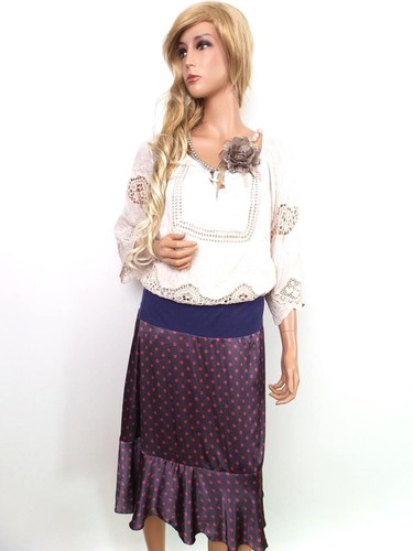 BY LYSGAARD T. S Violet Midi Jupe Sirène Viscose | eBay