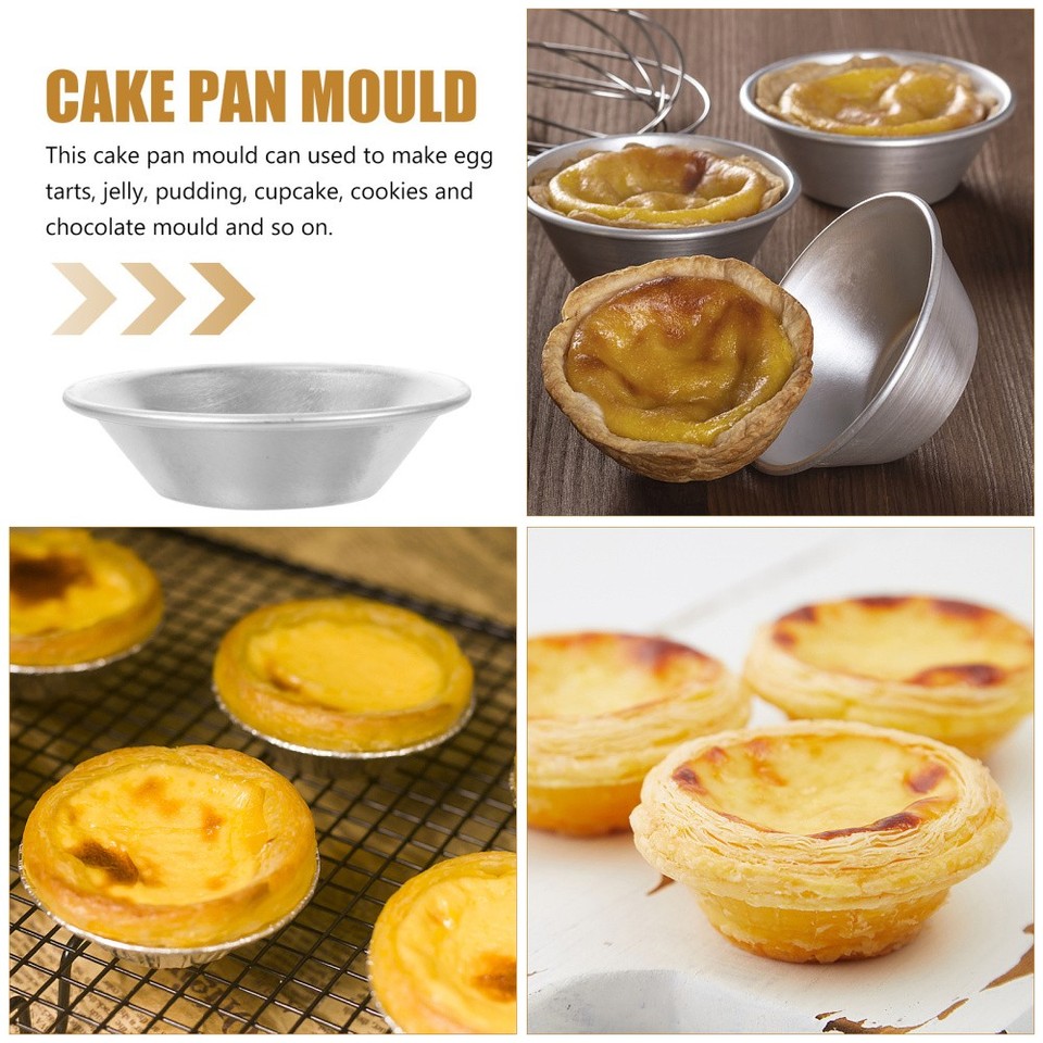 Set of 2 Egg Tart Mold Individual Tarts Molds for Baking Mini Pans ...