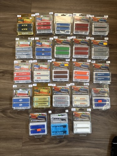 (22) N Scale Deluxe Innovations 40’ Containers + 1 Chassis New See ...
