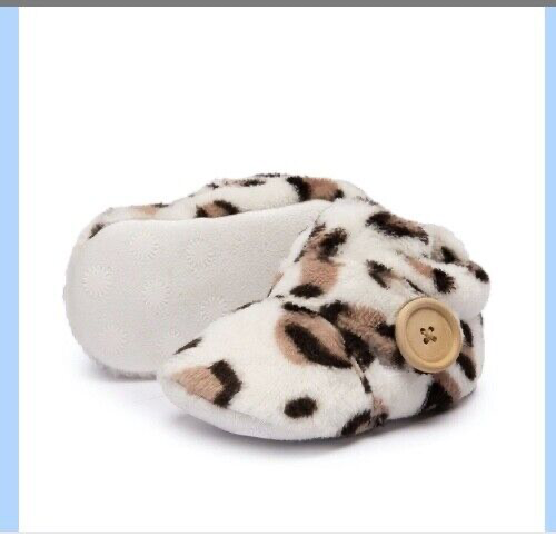 Shooshoos Little Girl Baby Slippers Leopard Print 12-18 Months BOOTIES ...