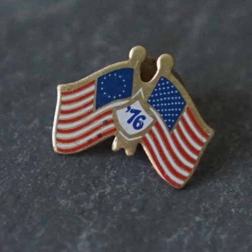 Vintage PIn - USA Flag 76 - Gold Tone Metal | eBay