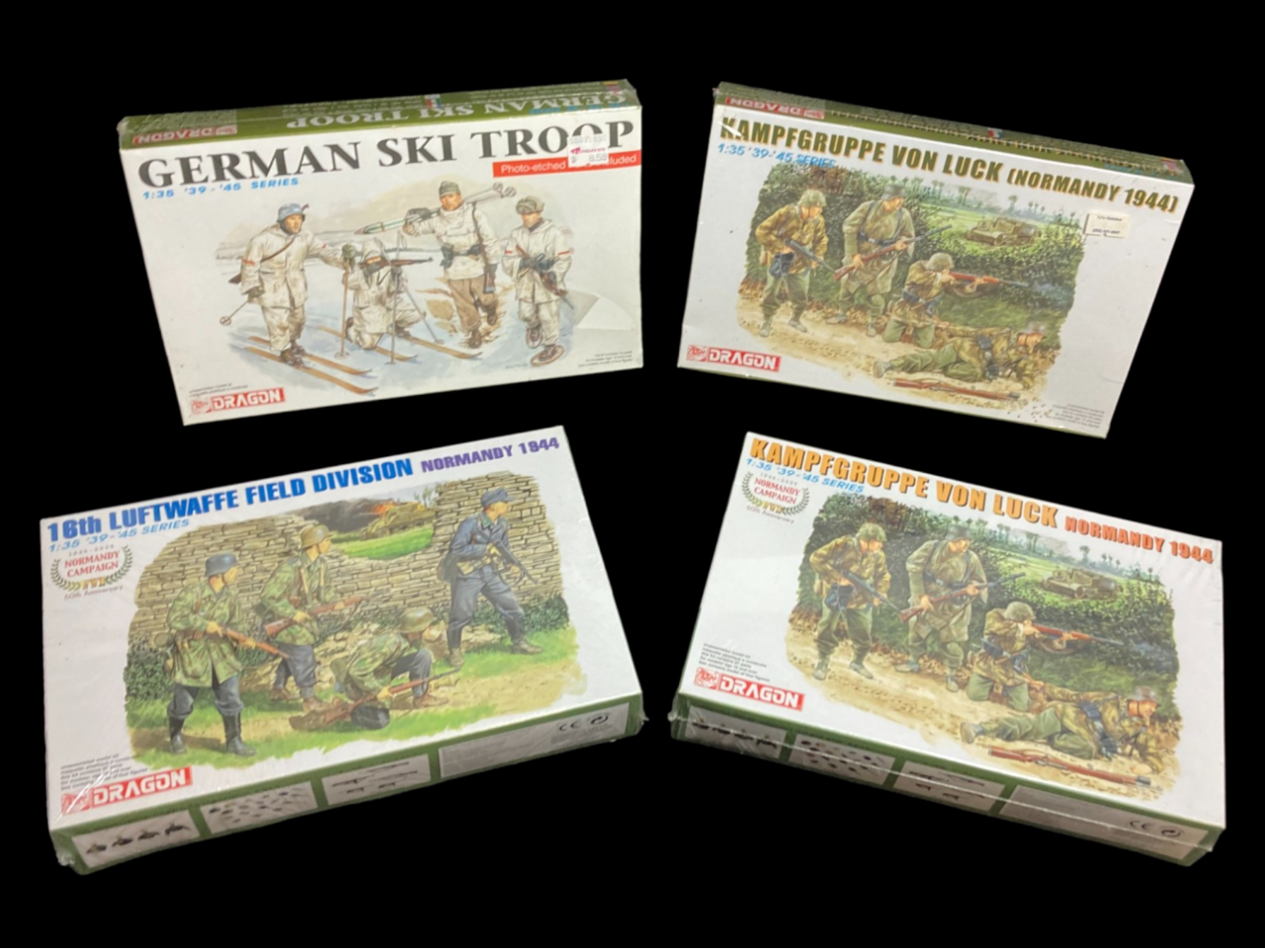 (Lot of 4) Dragon #6039, #6155, #6241, #6243 German Troops 1:35 Model ...