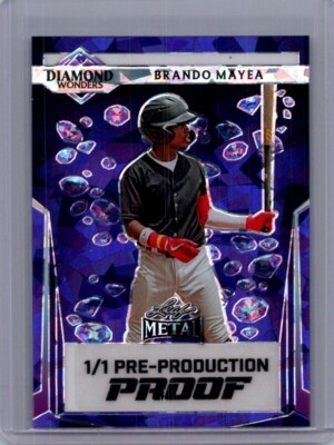 Brando Mayea 2024 Leaf Baseball 1/1 Pre Production Proof | eBay