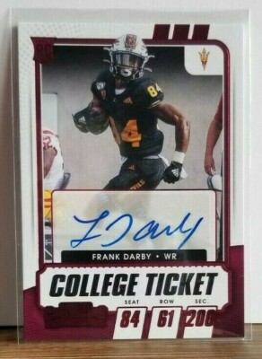 2021 Contenders #133 - Autoed Rookie Card - Frank Darby - Atlanta ...