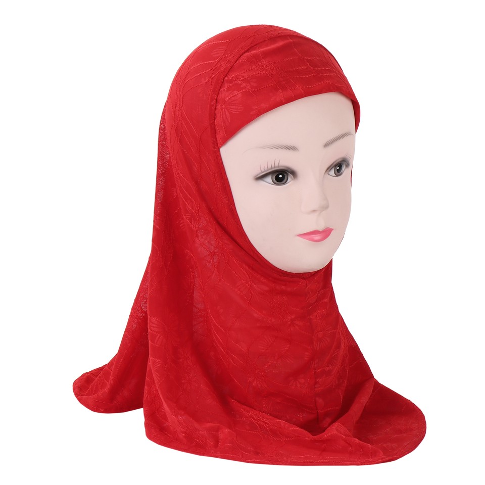 2-6Y Muslim Girls Kids Hijab Turban Amira Head Cover Wrap Shawl Islam ...
