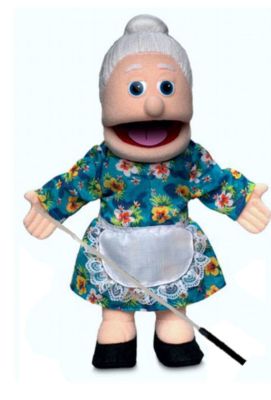 Silly Puppets Granny (Caucasian) Glove Puppet Bundle 14 inch with Arm ...