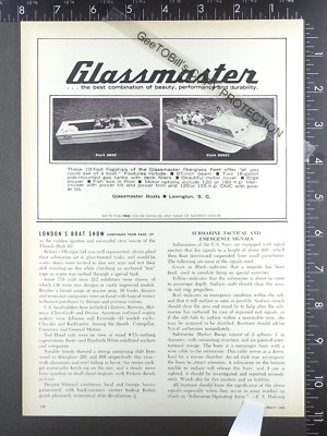 1968 ADVERTISEMENT for Glassmaster 900XE 900XEC 19 Shark motor yacht ...