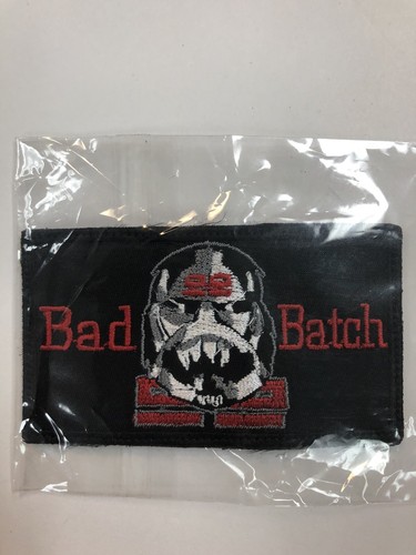 Star Wars The Bad Batch Logo Patch Black Embroidered With Hook Backing ...