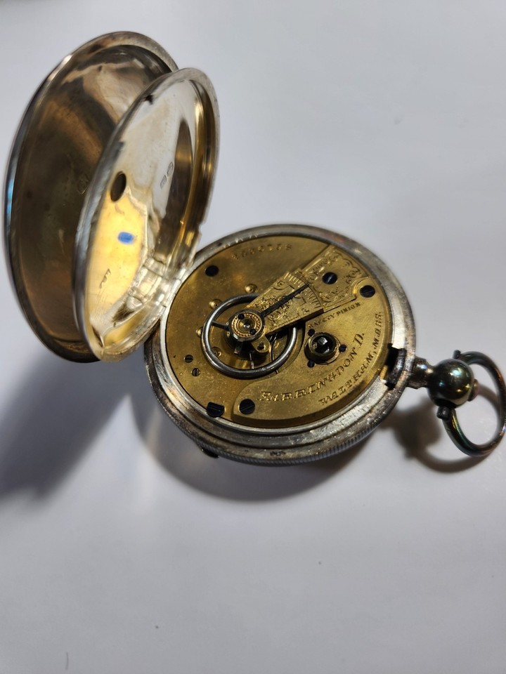 ANTIQUE VICTORIAN WALTHAM STERLING SILVER POCKET WATCH 1880'S | eBay
