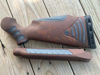 CUSTOM THOMPSON CENTER ENCORE PH DK BRN ENGRAVED STAG FLEX TECH RIFLE ...