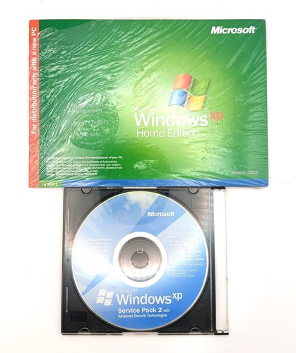 NEW Microsoft Windows XP Home Edition PC Version 2002 Software w ...
