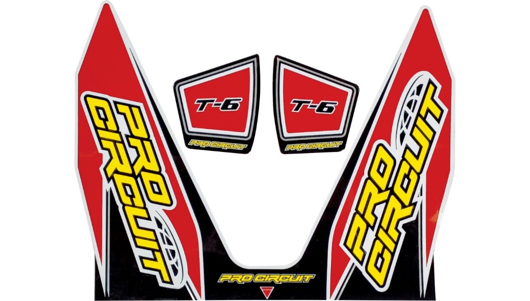 Pro Circuit - DC22T6-RED - T-6 Exhaust Decal, Red for sale online | eBay