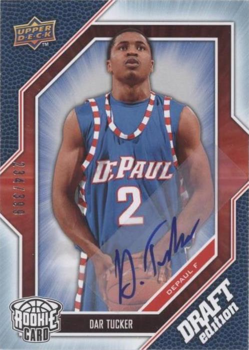 2009-10 Upper Deck Draft Edition - Dar Tucker #20 Silver Autographs ...